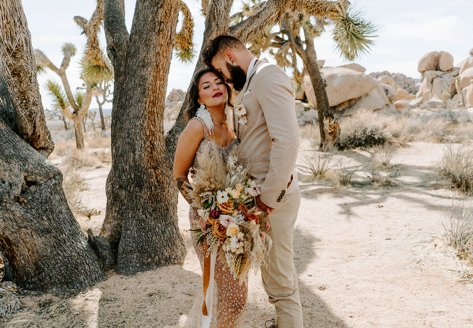 Boho Sunny Joshua Tree Wedding | Cambry + Dylan